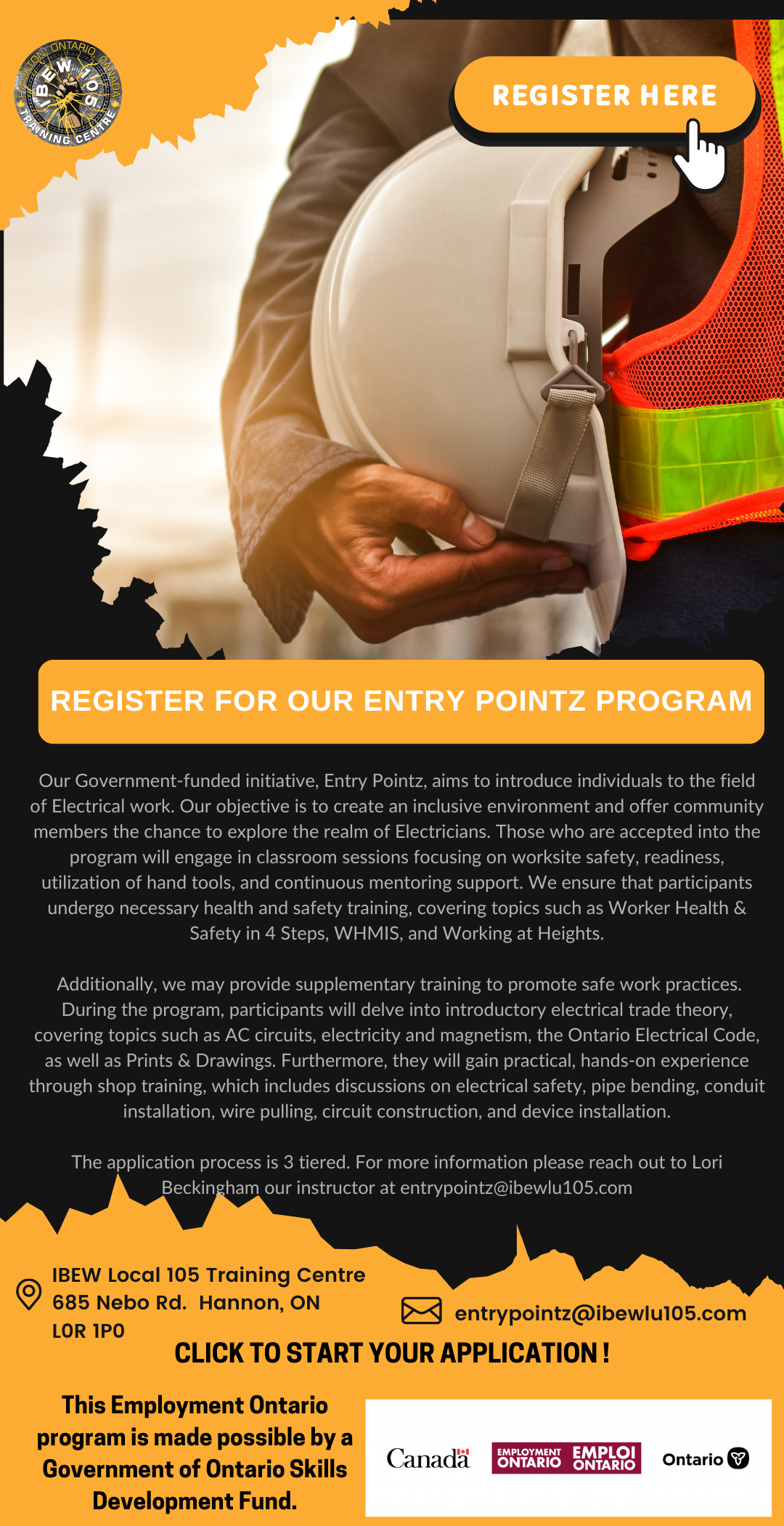 Apply for entry level training